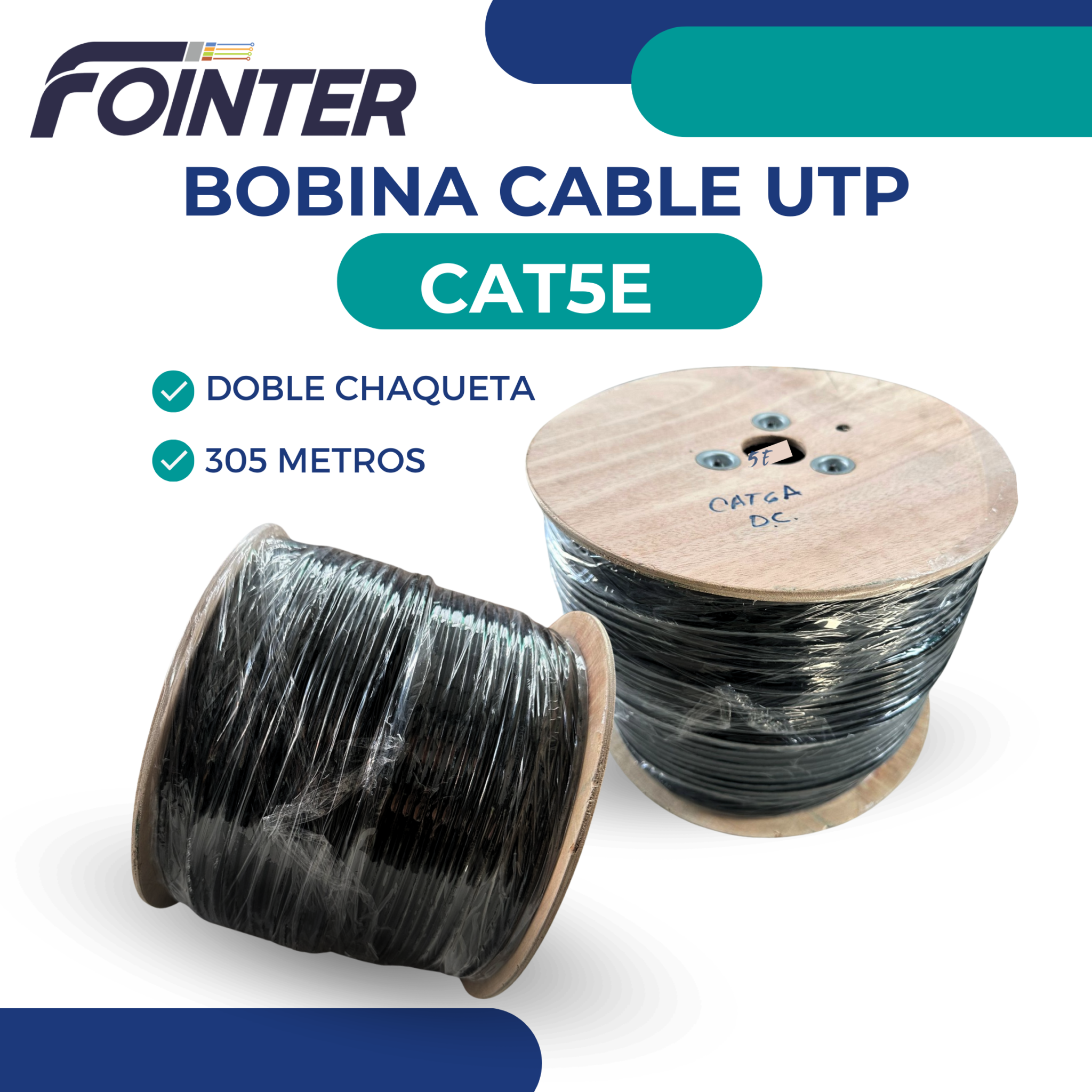 BOBINA CABLE UTP CAT6A – Fointer
